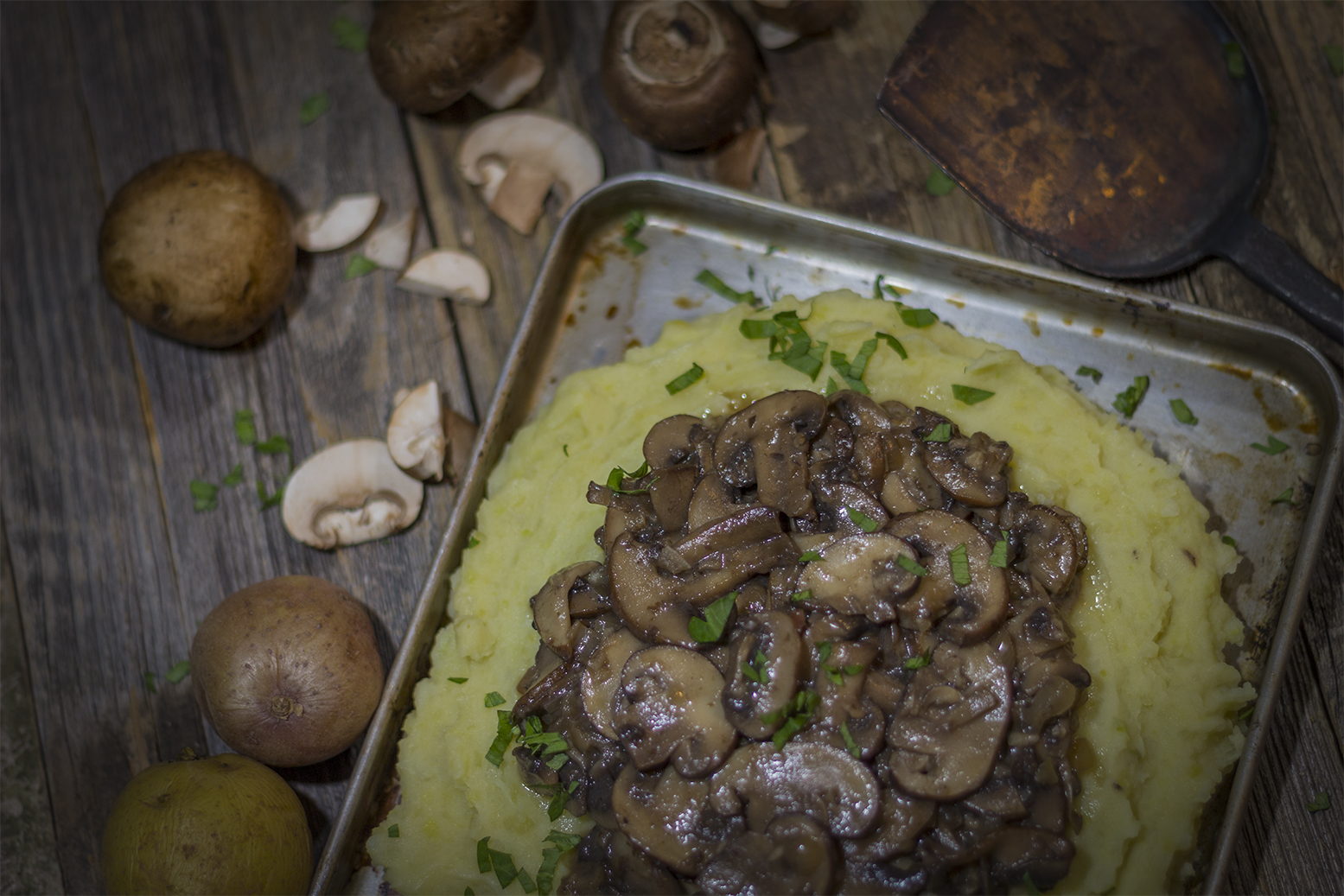 →Hongos salteados con pure de papas | PropósitoVerde